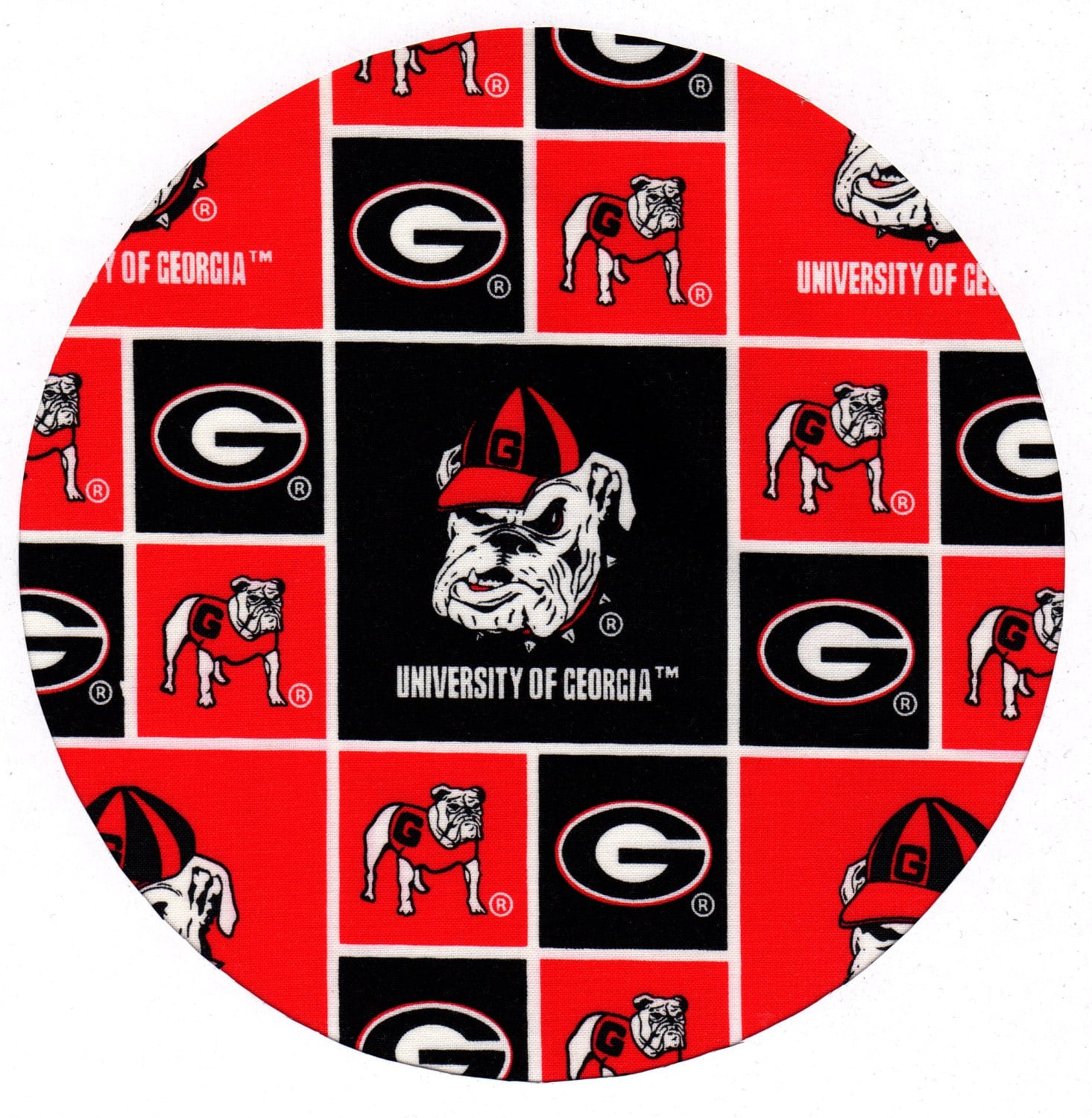 Mouse Pad University of Georgia Bulldogs Fabric Covered - Etsy