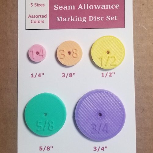 Pastel Multi Color Seam Allowance Disc Set 5 Sizes Included - Etsy
