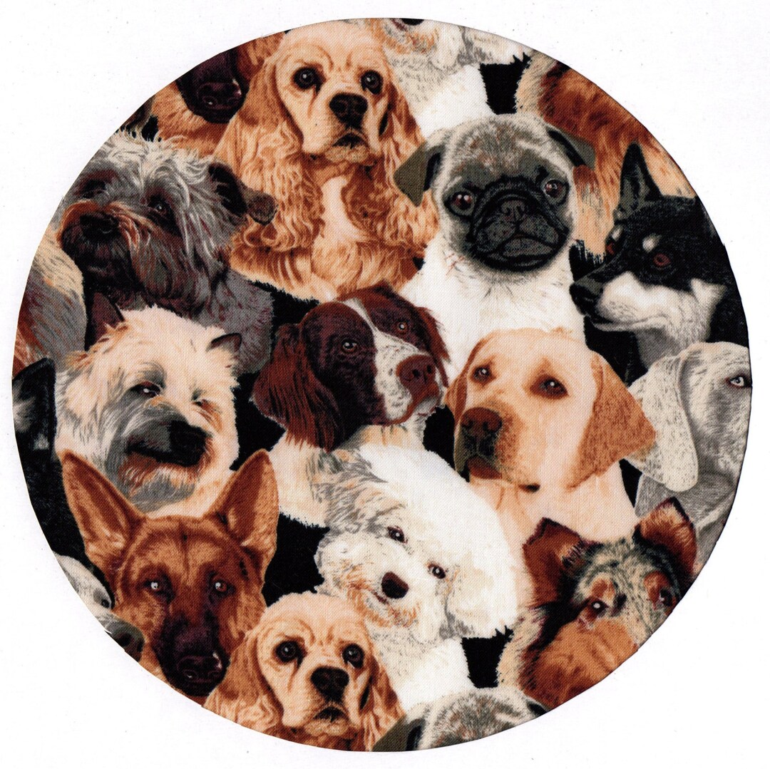 Mouse Pad Cute Dogs Fabric Covered Mousepad Mat - Etsy