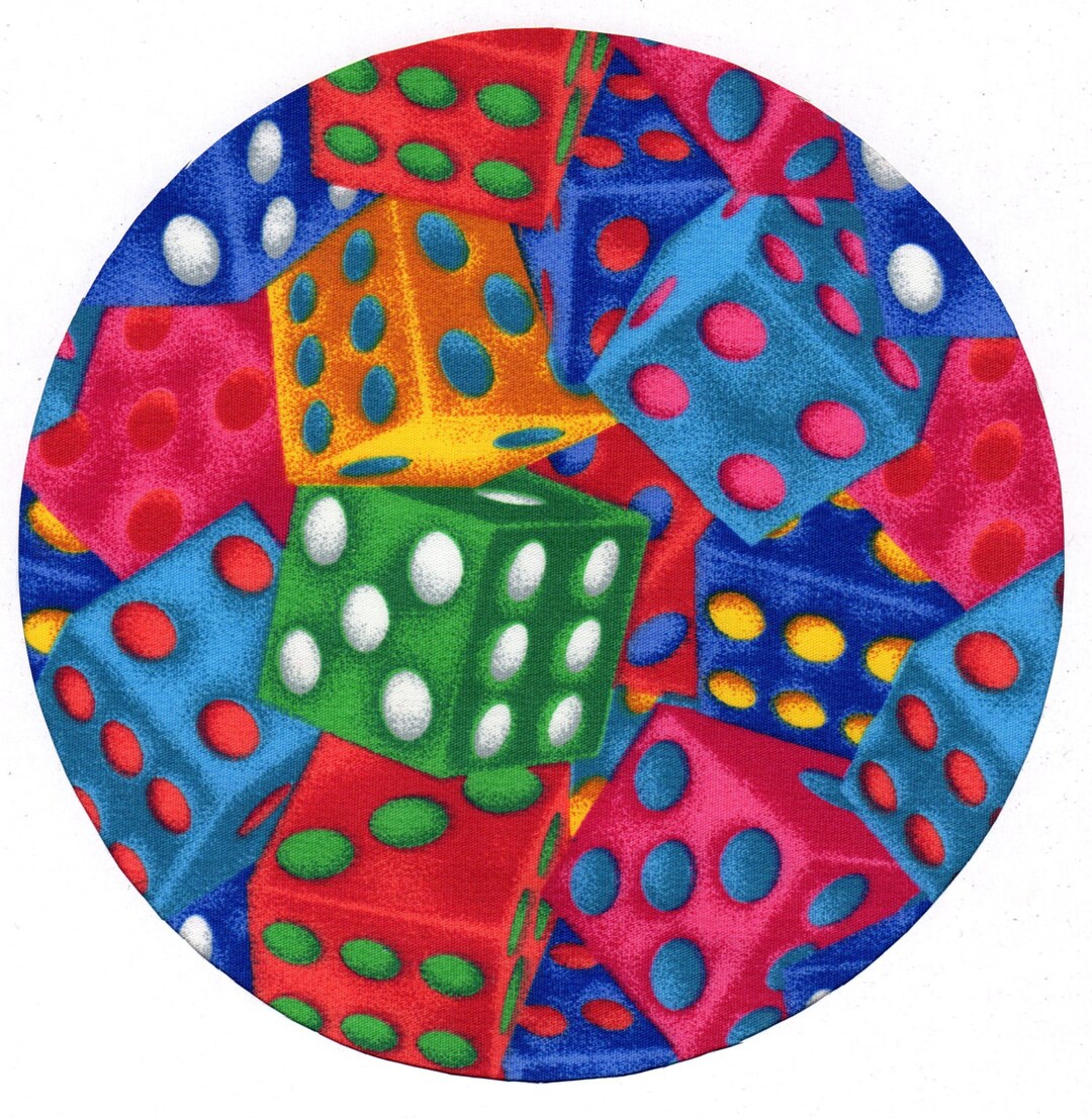 Mouse Pad Large Fuzzy Dice Fabric Covered Mousepad Mat - Etsy