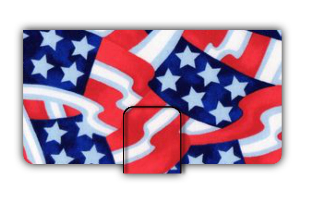 Checkbook Cover Patriotic Flag Fabric Use for Checks, Currency, Coupons ...