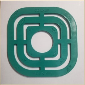 Curved Corner Template for Marking/cutting Curves - 12 Sizes in 1 ...