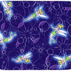 Mouse Pad Tinker Bell Character on Purple Fabric Covered Mouse Pad ...