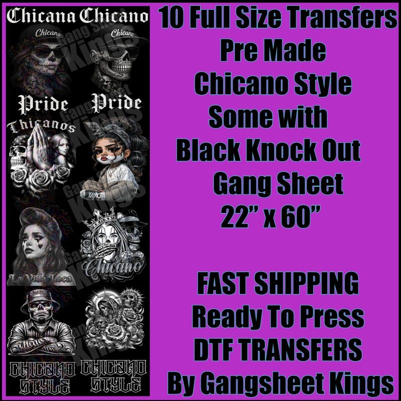Heat Transfers Chicano - Etsy