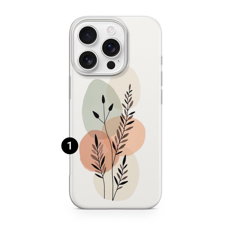 Minimalist Phone Case Floral Line Cover for iPhone 17 Pro Max, 16e, 15 ...