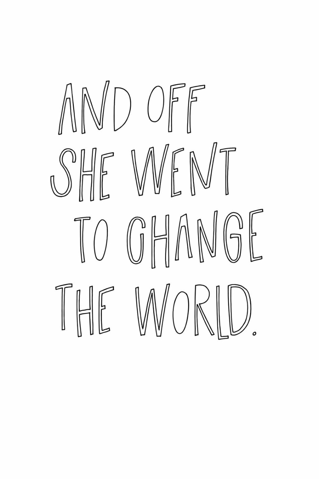 Off She Went Quote - Instant Download - Etsy