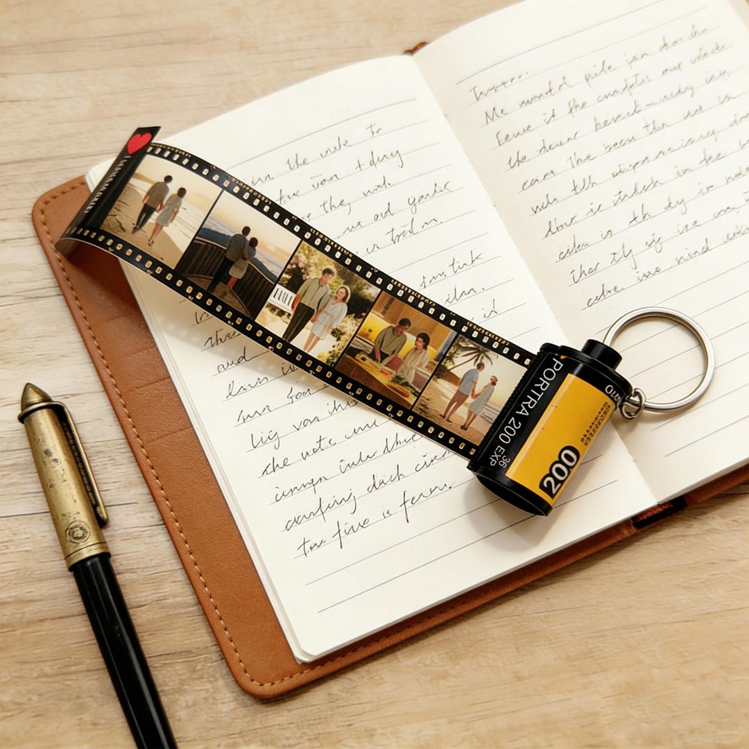 Valentine Gifts - Custom Photos Film Roll Keychain, Personalized Photo ...