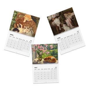 Vintage Cat Art Calendar 2026 | Wall Calendar - Etsy