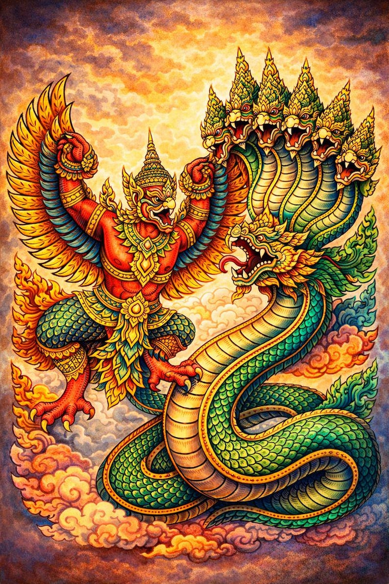 Thai Mythical Creatures Coloring Pages – 20 Highly Detailed Adult ...