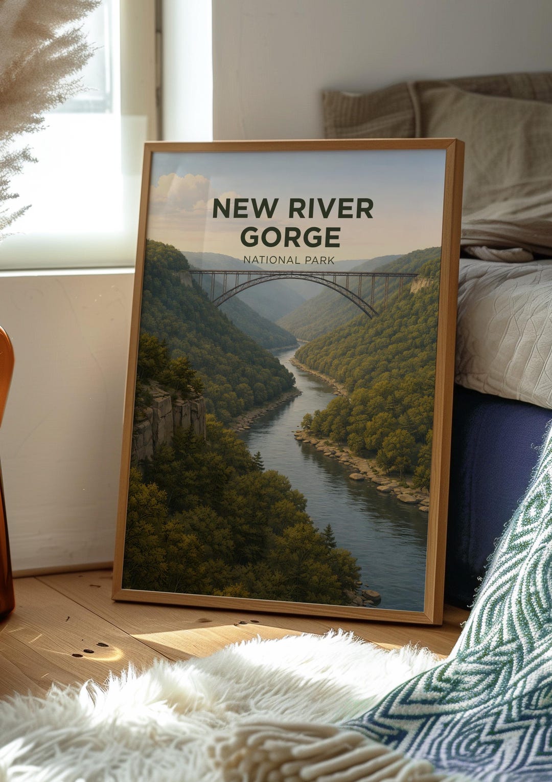 New River Gorge National Park Poster | US National Parks Wall Art | USA ...
