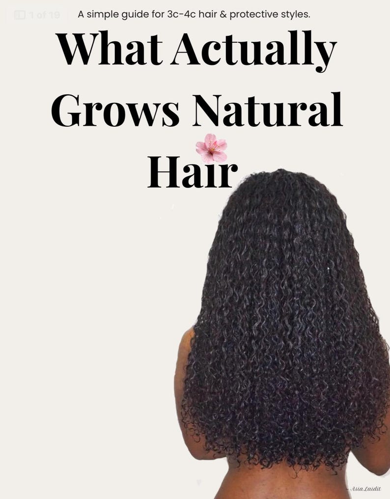 Natural Hair Growth Guide for 4c-3c Hair | Simple Routine for ...