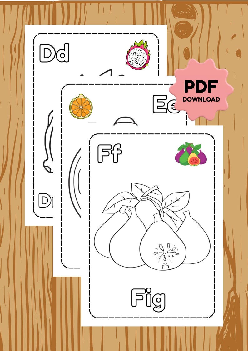 Fruits Alphabet Chart | A-Z Learning Poster (digital Download) - Etsy