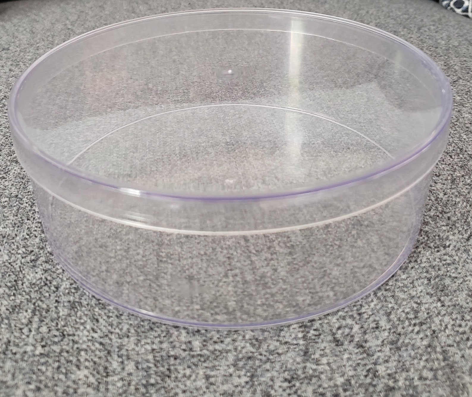 TWO Round Clear Acrylic Dishes - Etsy