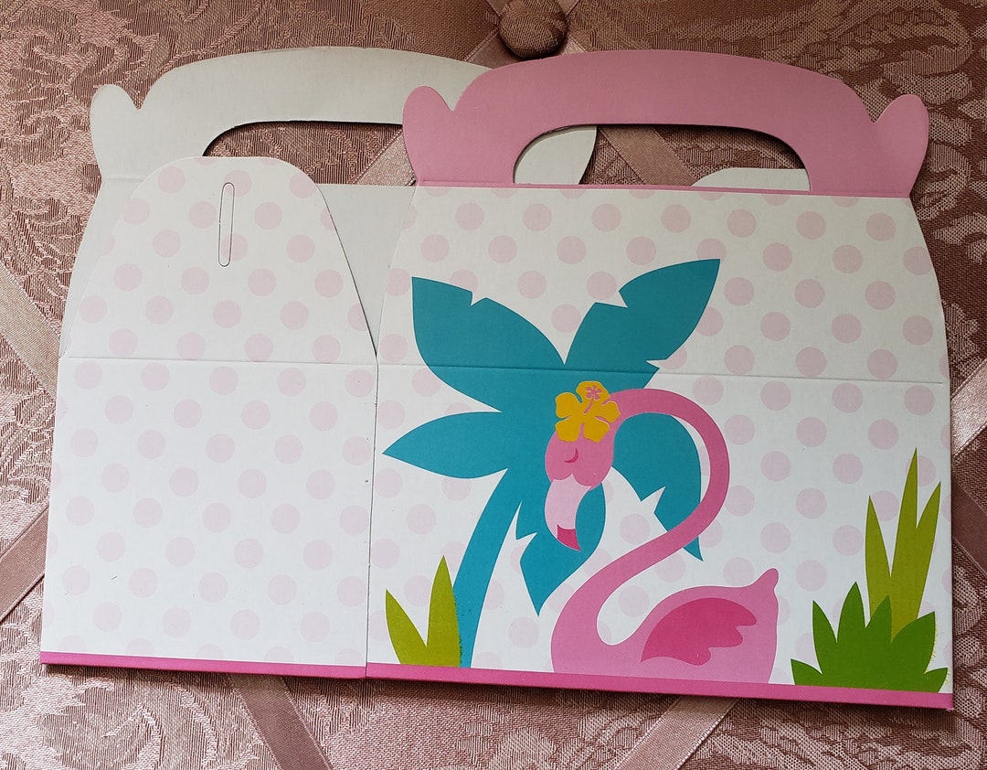 Pink Flamingo Boxes - 4 Gable Boxes - Etsy