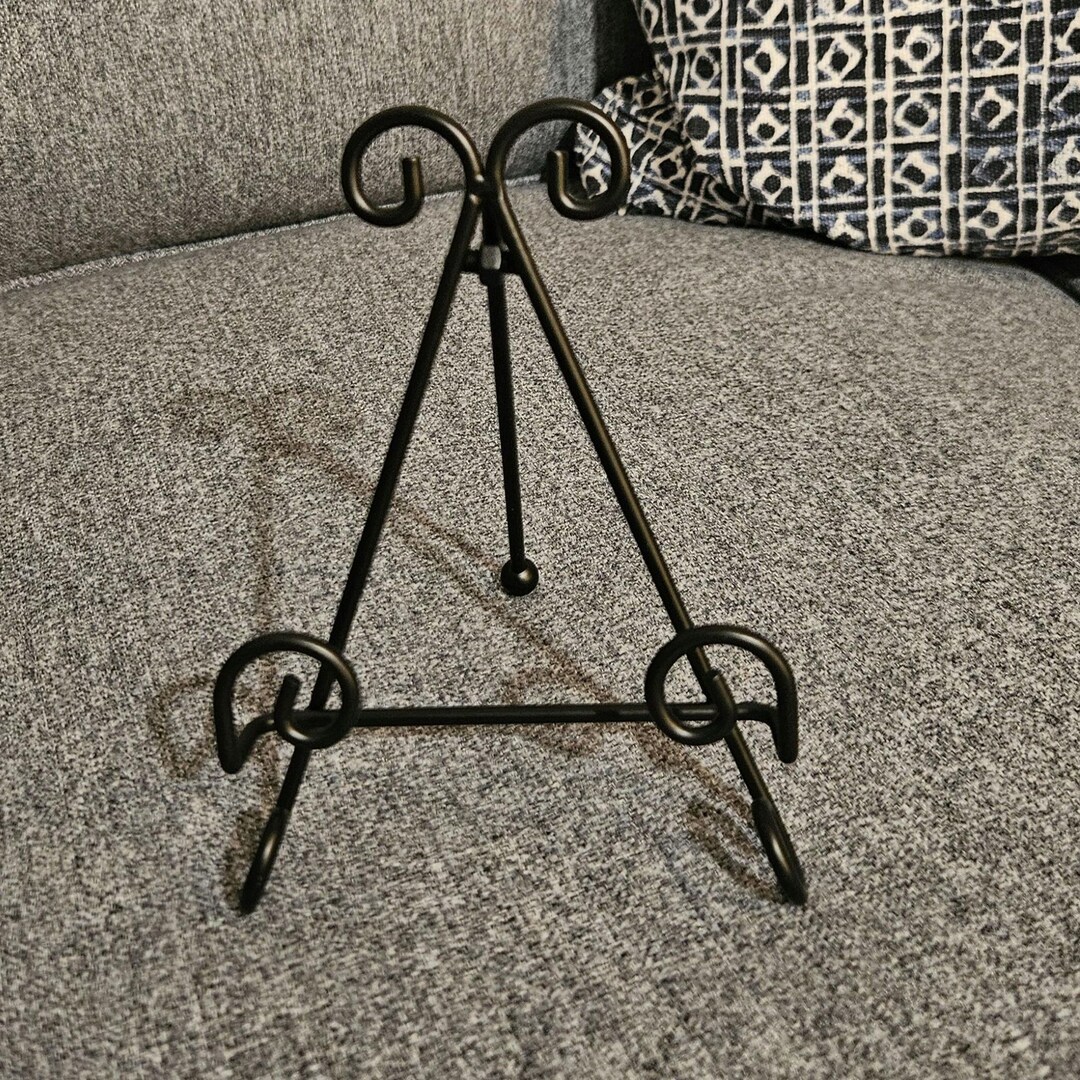 Black Metal Plate Stand - Etsy