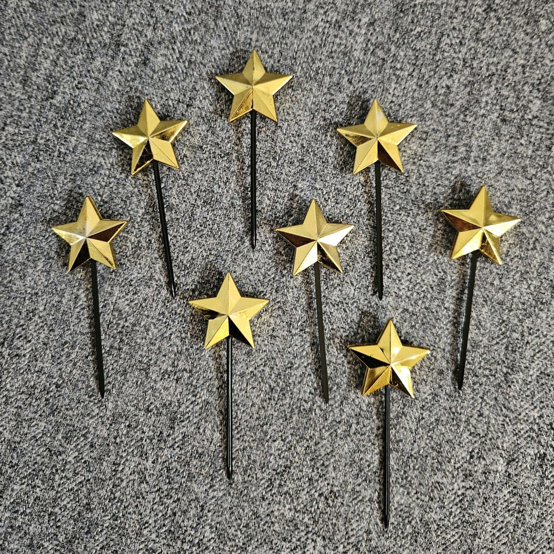 Metallic Star Picks - Pack of 8 - Etsy