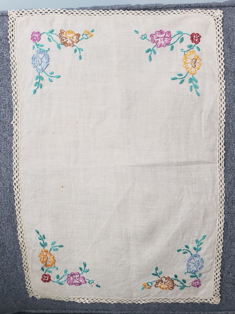 Embroidered Table Linen - Vintage - A Variety to Choose From - Etsy