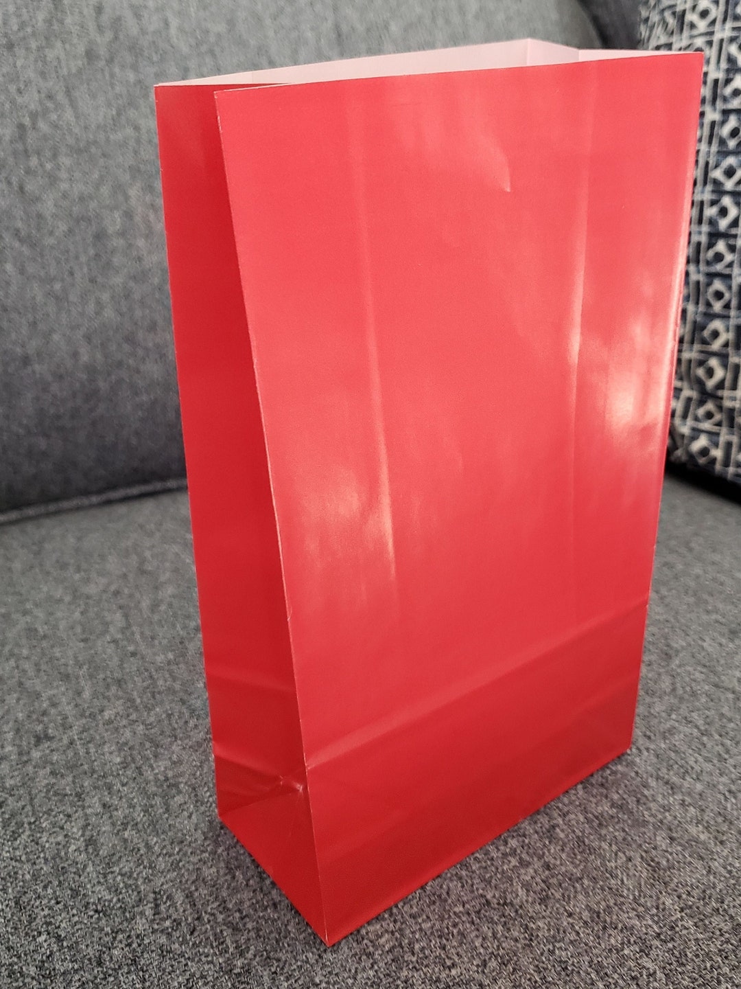Red Gloss Paper Bags - Etsy