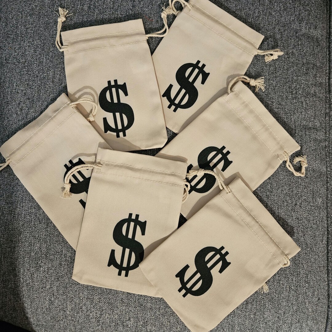 Mini Canvas Money Bags -SIX - Etsy