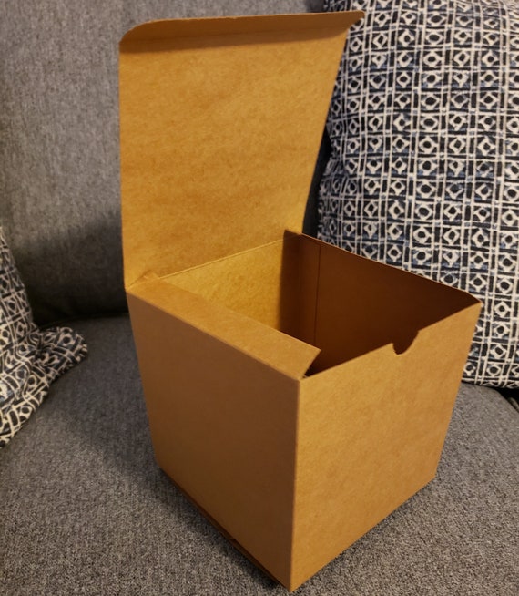 TWO Kraft gift boxes 6 x 6 x 6 by Dazzle & Lace | Catch My Party