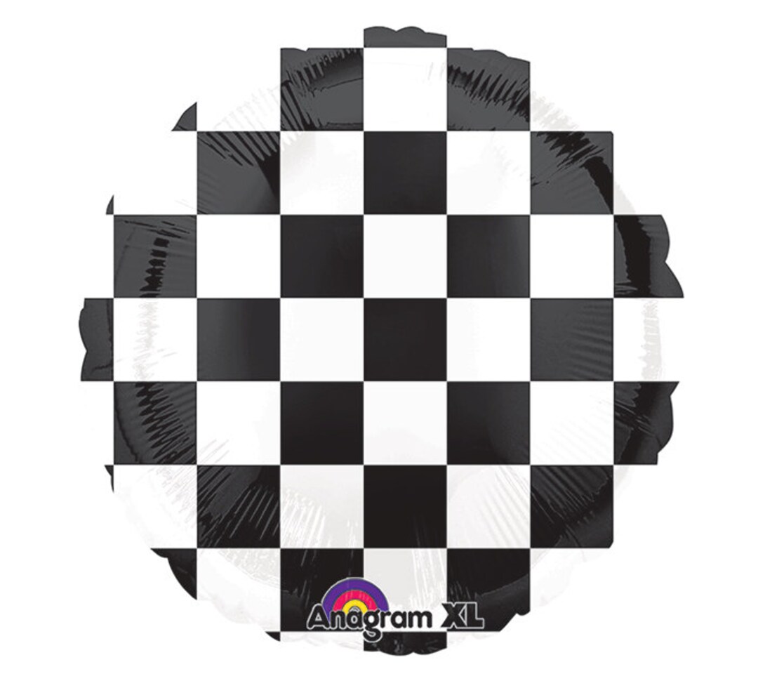 Black and White Checkered Balloon - Mylar - Etsy