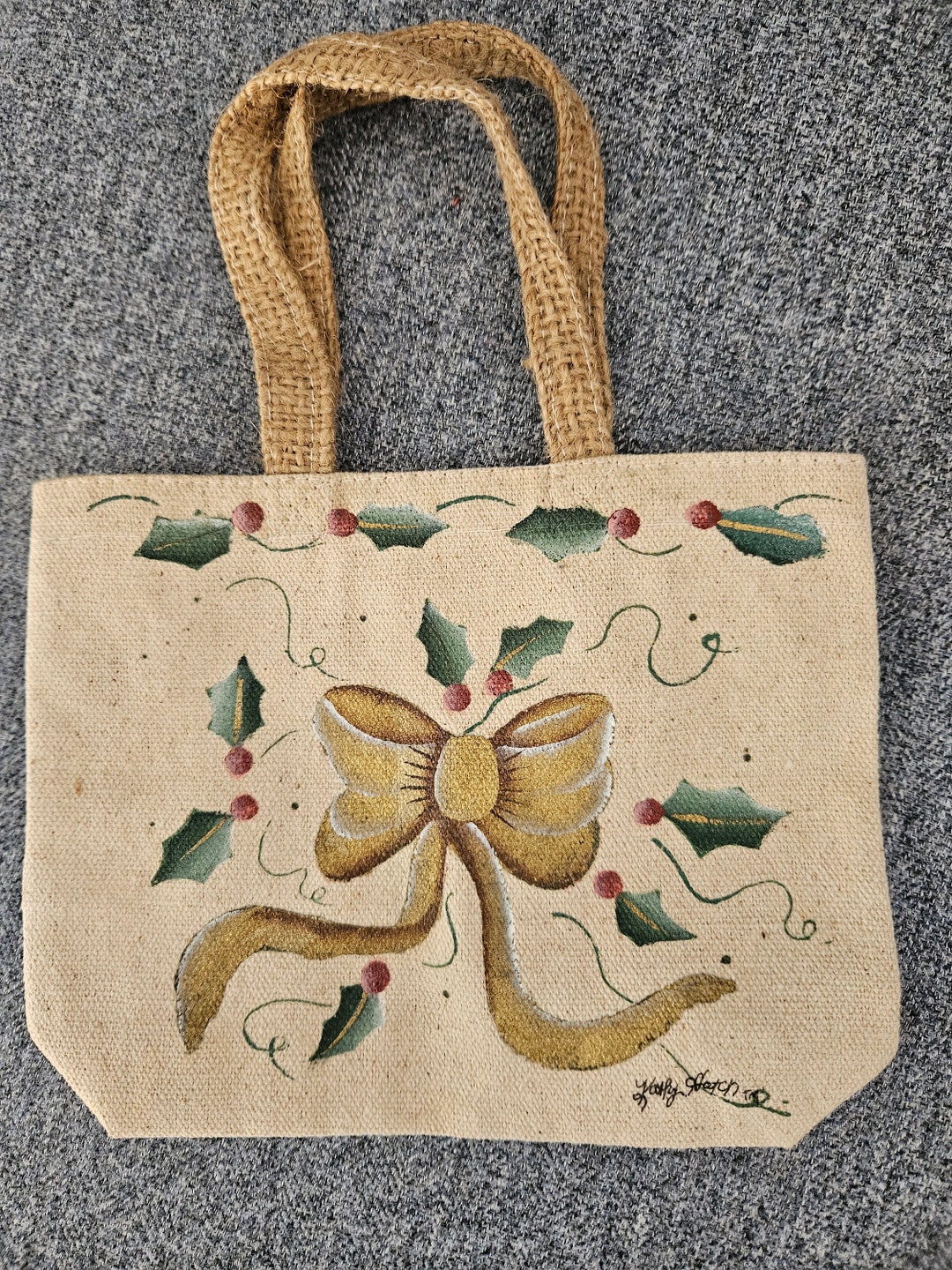 Kathy Hatch Hand Painted Canvas Mini Tote Bag - Etsy