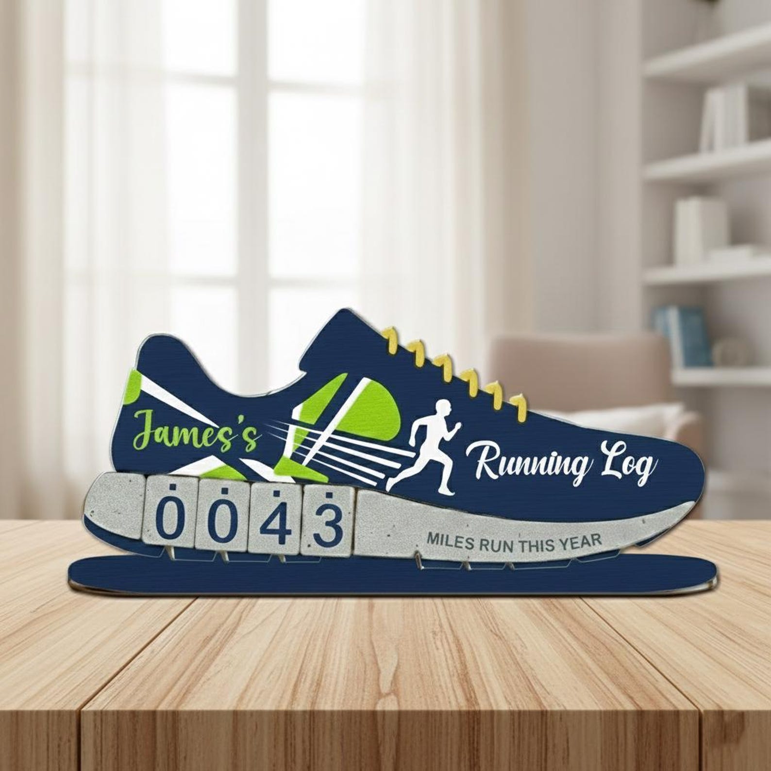 Personalized Wooden Running Miles Tracker, Runner Gift - Etsy