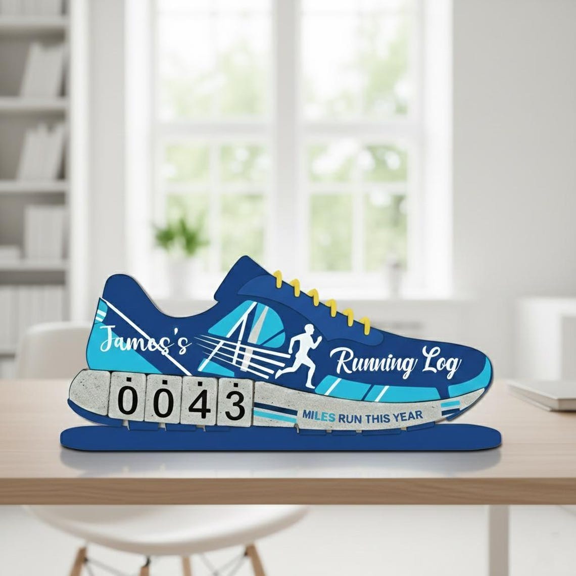 Personalized Wooden Running Miles Tracker, Runner Gift - Etsy