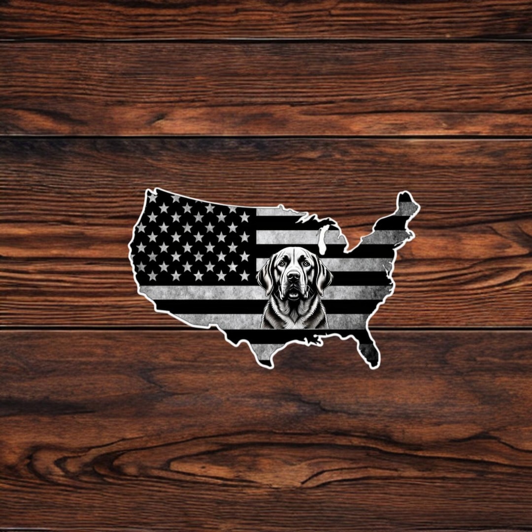 American Flag Labrador Retriever Sticker - Etsy