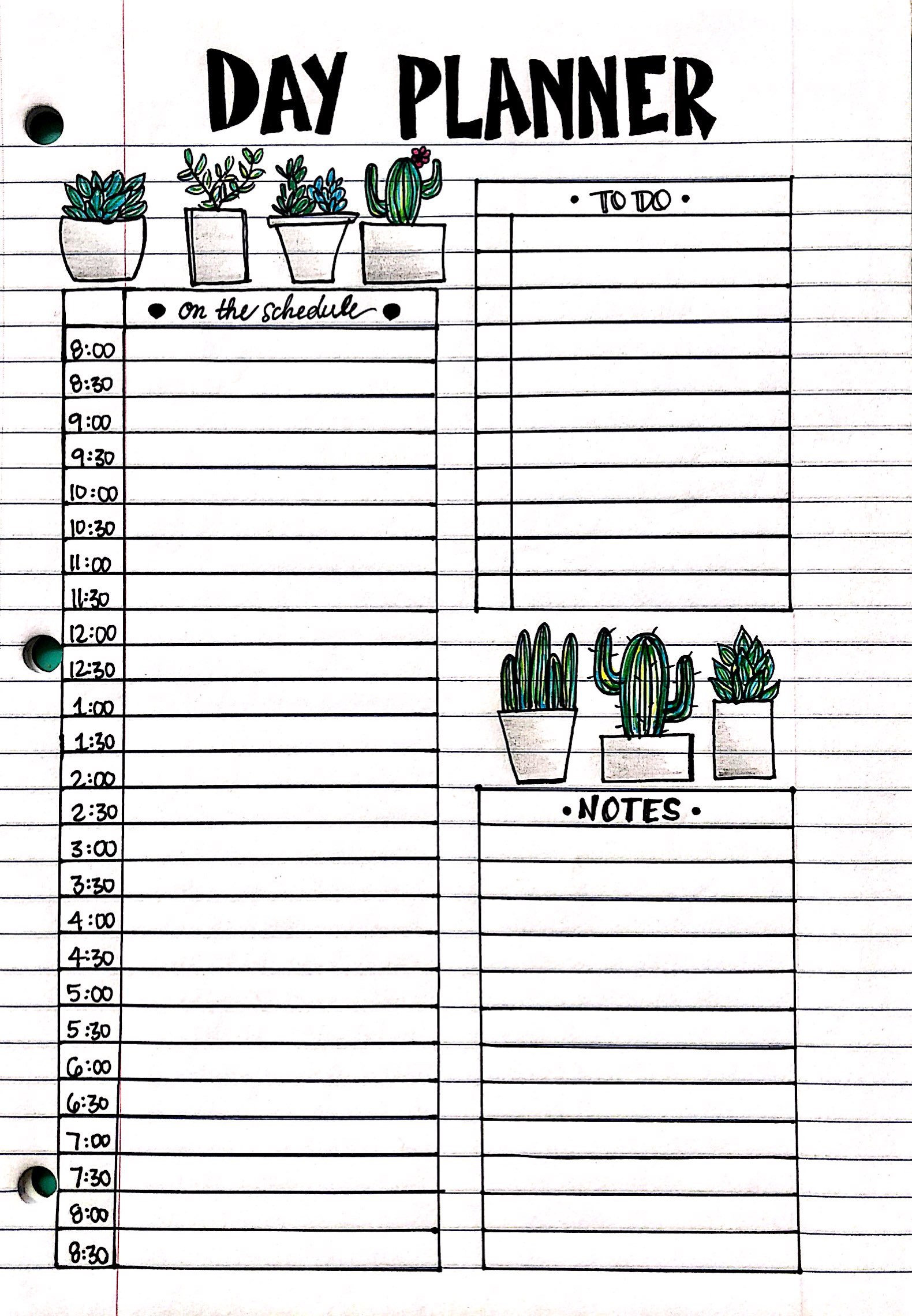 Instant Download Day Planner, Scheduling, Planner - Etsy