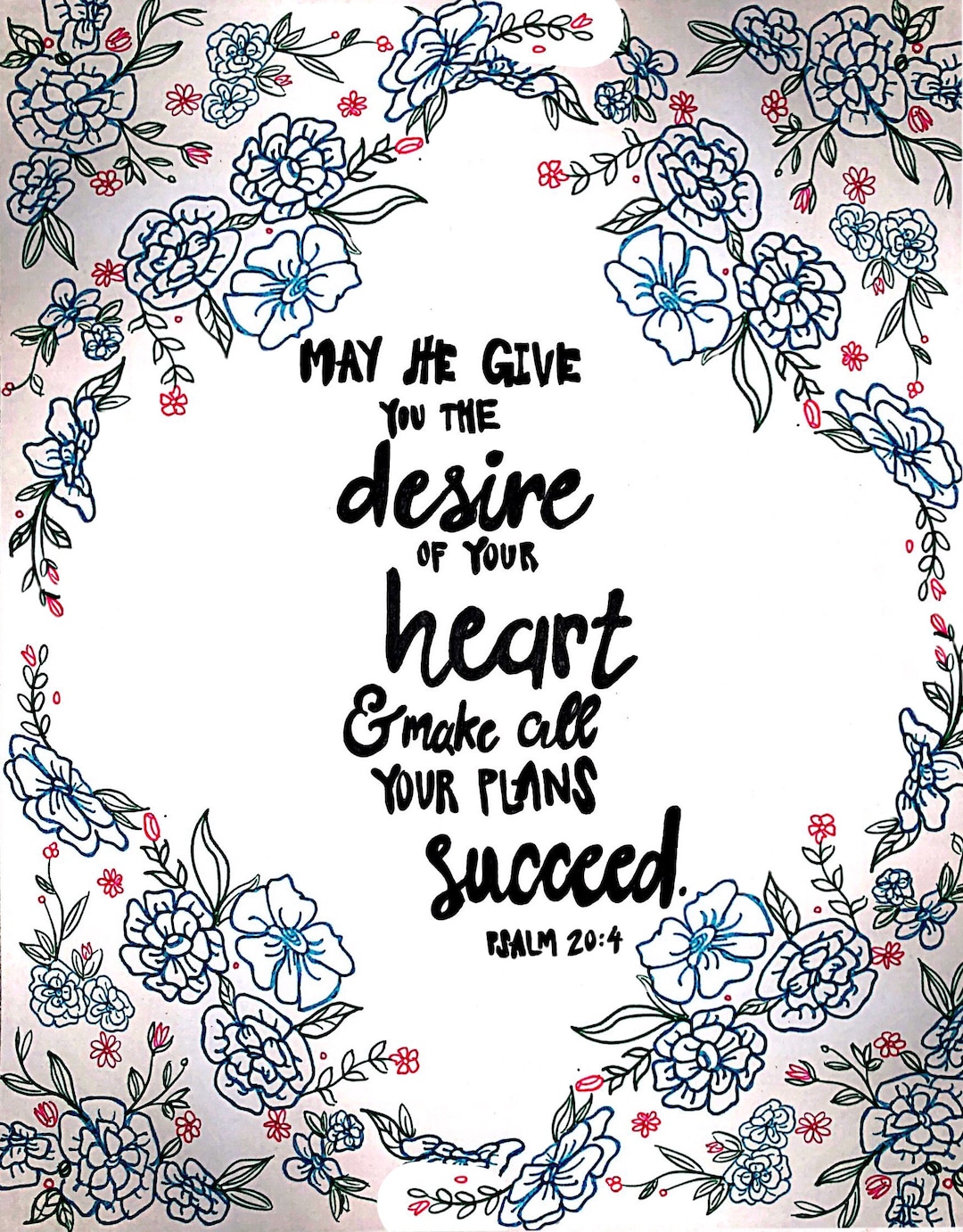 Psalm 20:4 Instant Download Printable Art - Etsy