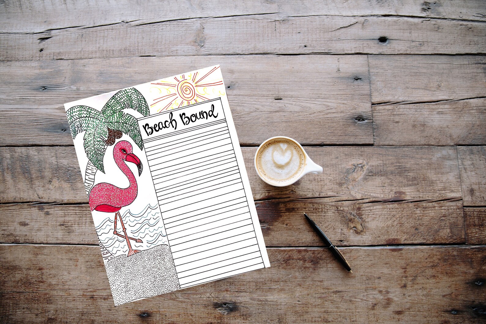 Packing List, Beach Vacation, Flamingo - Etsy