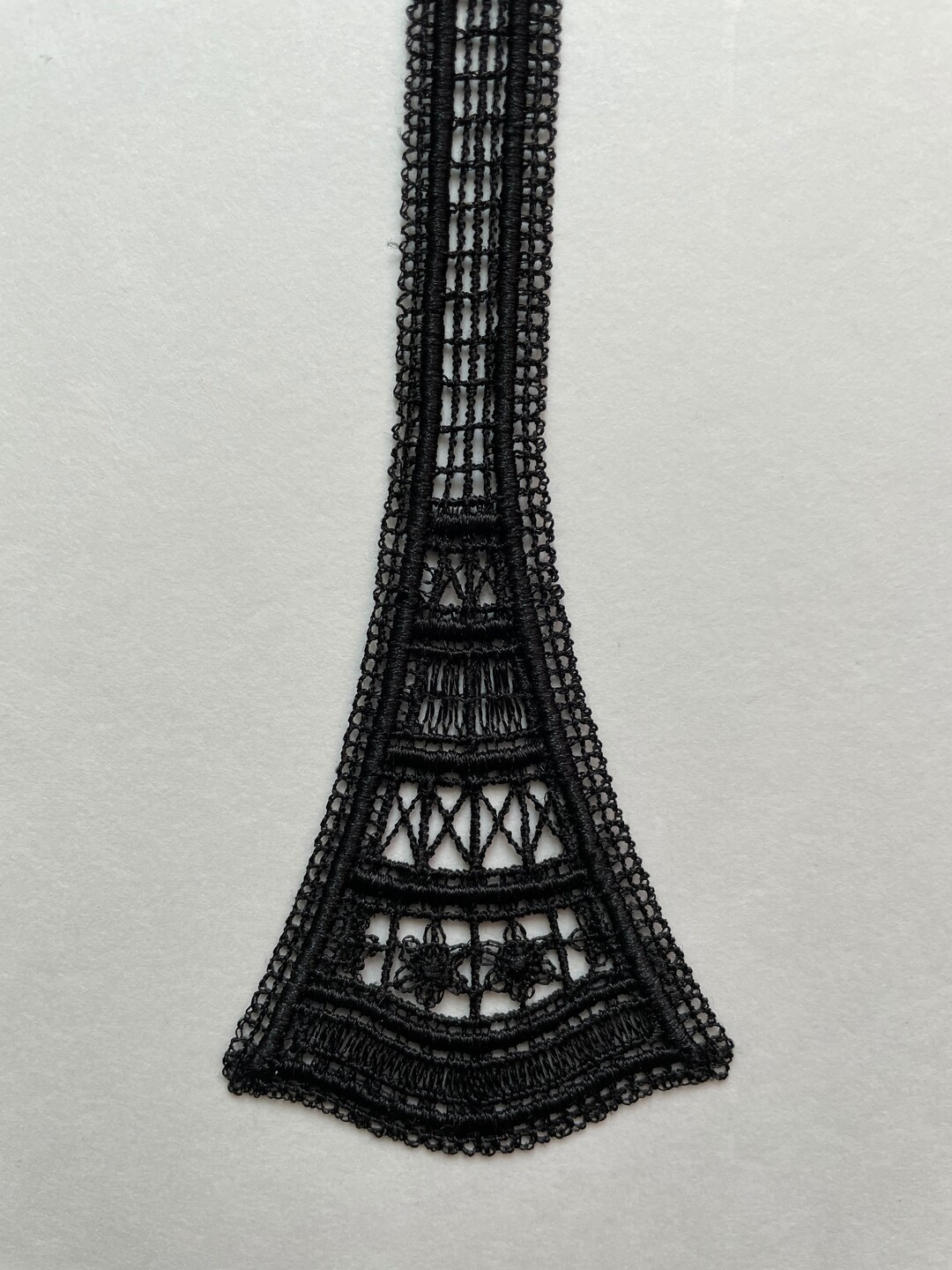 Black Picot Edge Applique Strap - Etsy