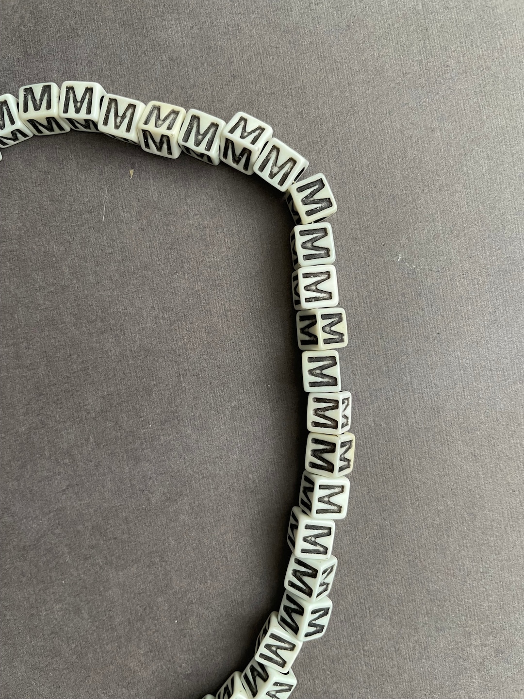 Plastic Letter M Pony Bead - Etsy