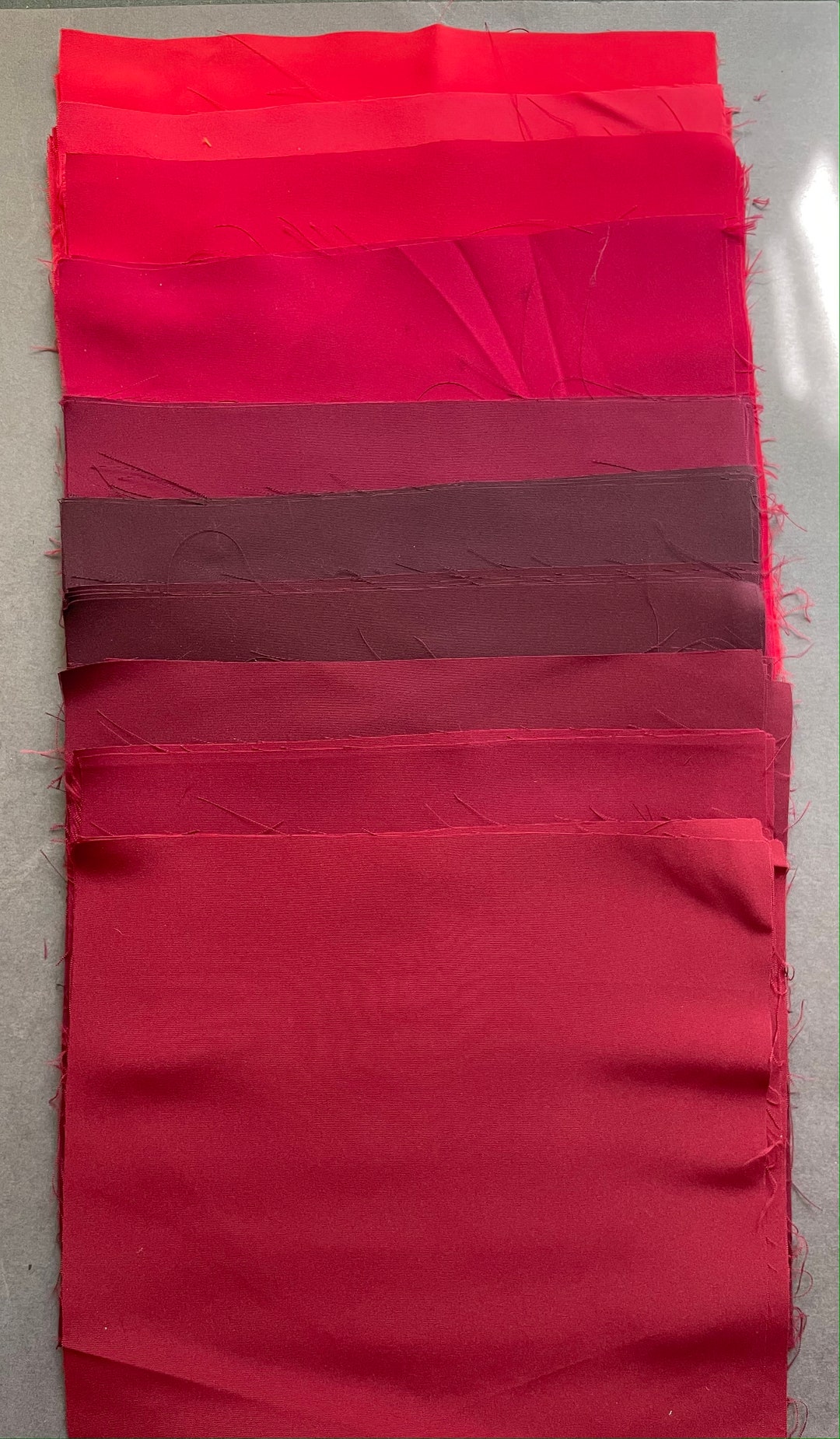 Red/wine Matte Poly Charmeuse Color Bundle - Etsy