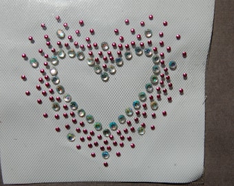 Set of 28 Clear Rhinestone Hearts Iron on Transfer BUY 2, GET 1 FREE - Etsy