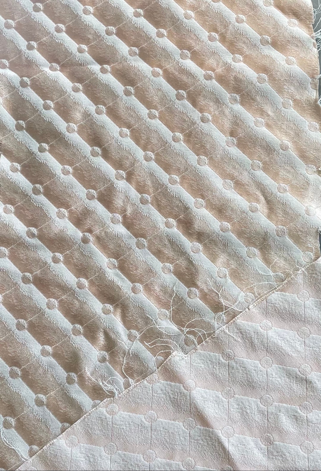 Rose Stretch Satin "diamond Quilted Pattern" Brocade - Etsy