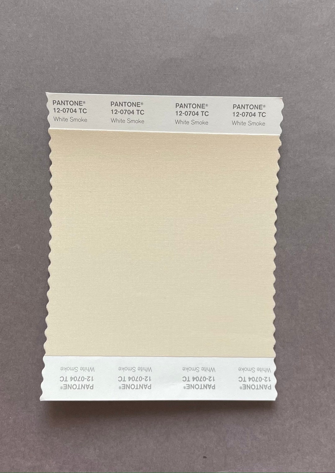 Pantone 4x4 Textile Swatch - White Smoke - Etsy