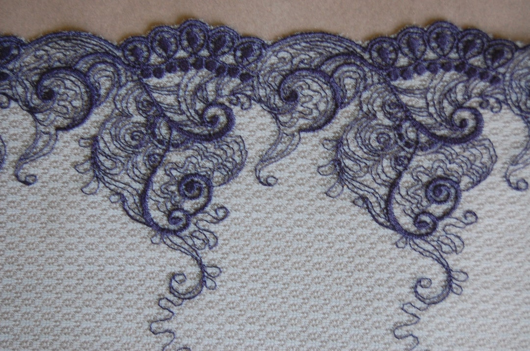 Navy Embroidered Tattoo Mesh - Etsy