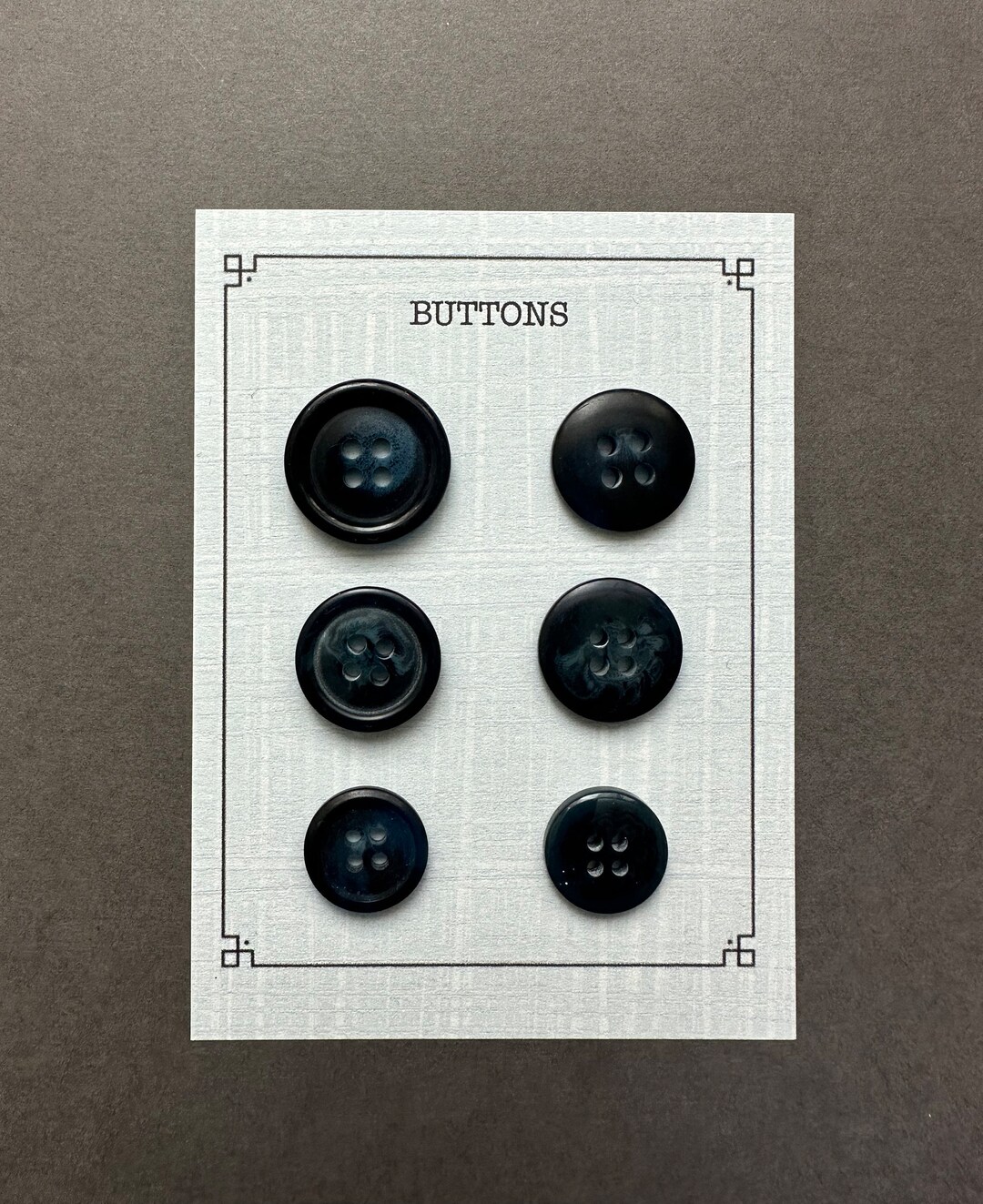 4 Hole Blue Horn Button B.17 - Etsy