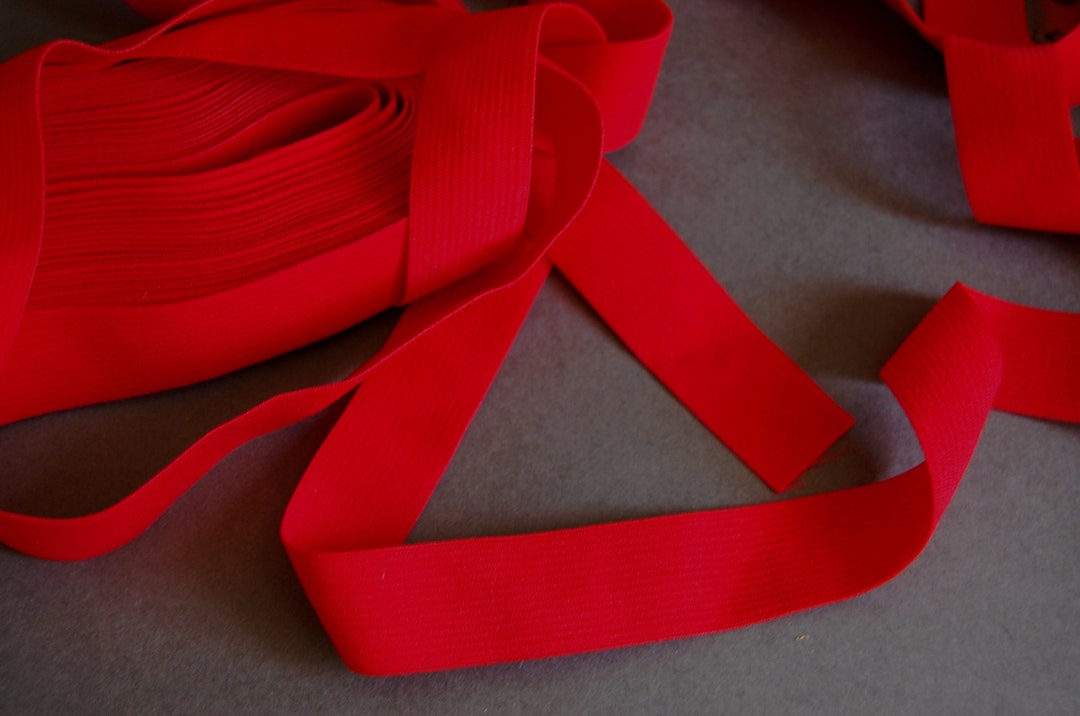 5yds - Red Knit Elastic - Etsy
