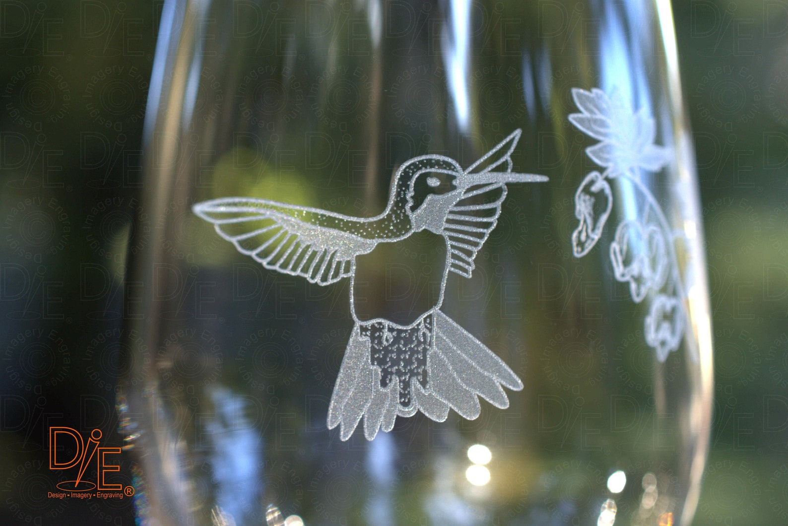 Hummingbird Wine Glasses Set of 4 Optional Personalization | Etsy
