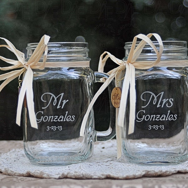 Engraved Mason Jar - Etsy