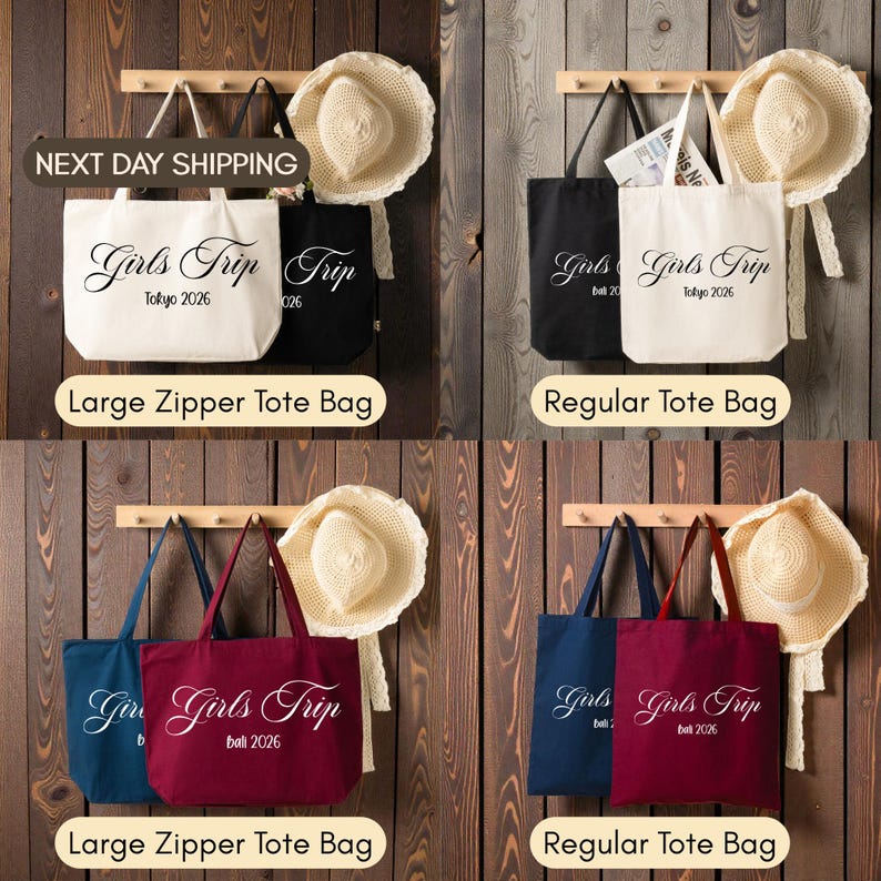 Personalized Girls Trip Tote Bag, Bachelorette Trip Tote Bag ...