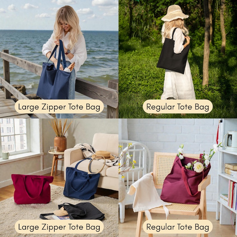 Custom Bulk Logo Tote Bags, Personalized Business Logo Canvas Bags ...