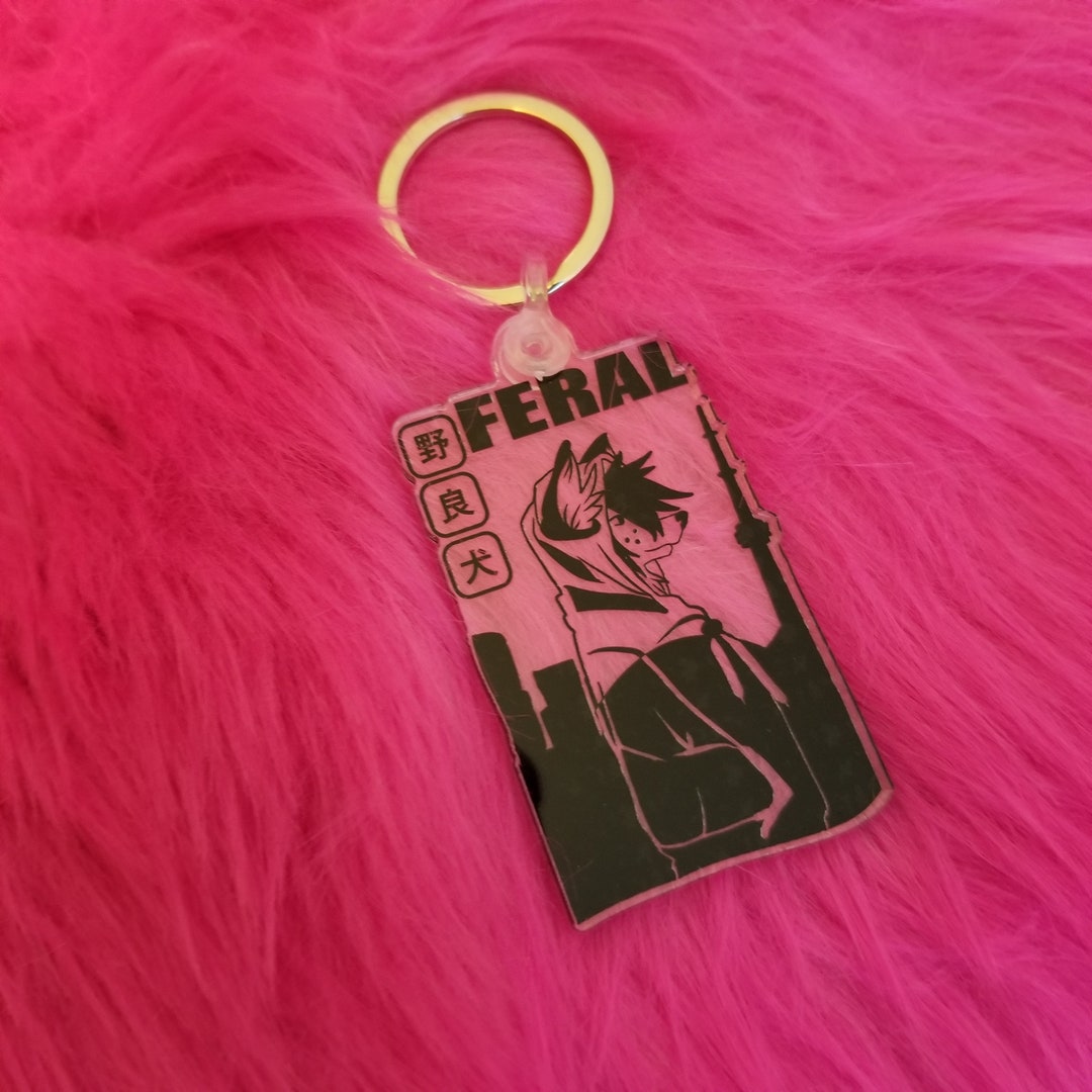 Furry Keychain, Feral Stray Dog Keychain, Acrylic Furry Charm, Furry ...