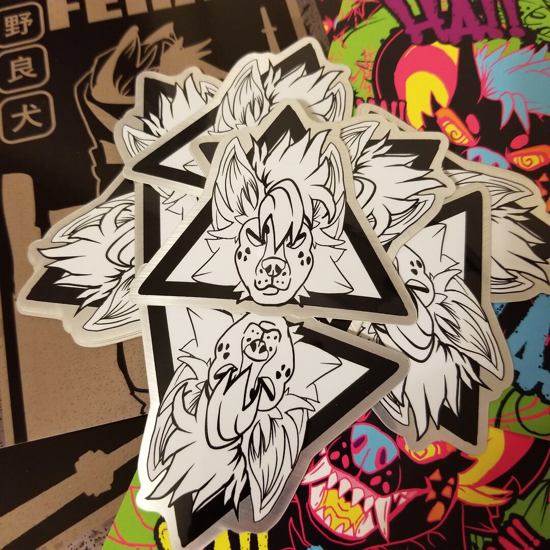 Furry Sticker, Stray Feral Sticker for Furries, Furry Art, Furry Car ...