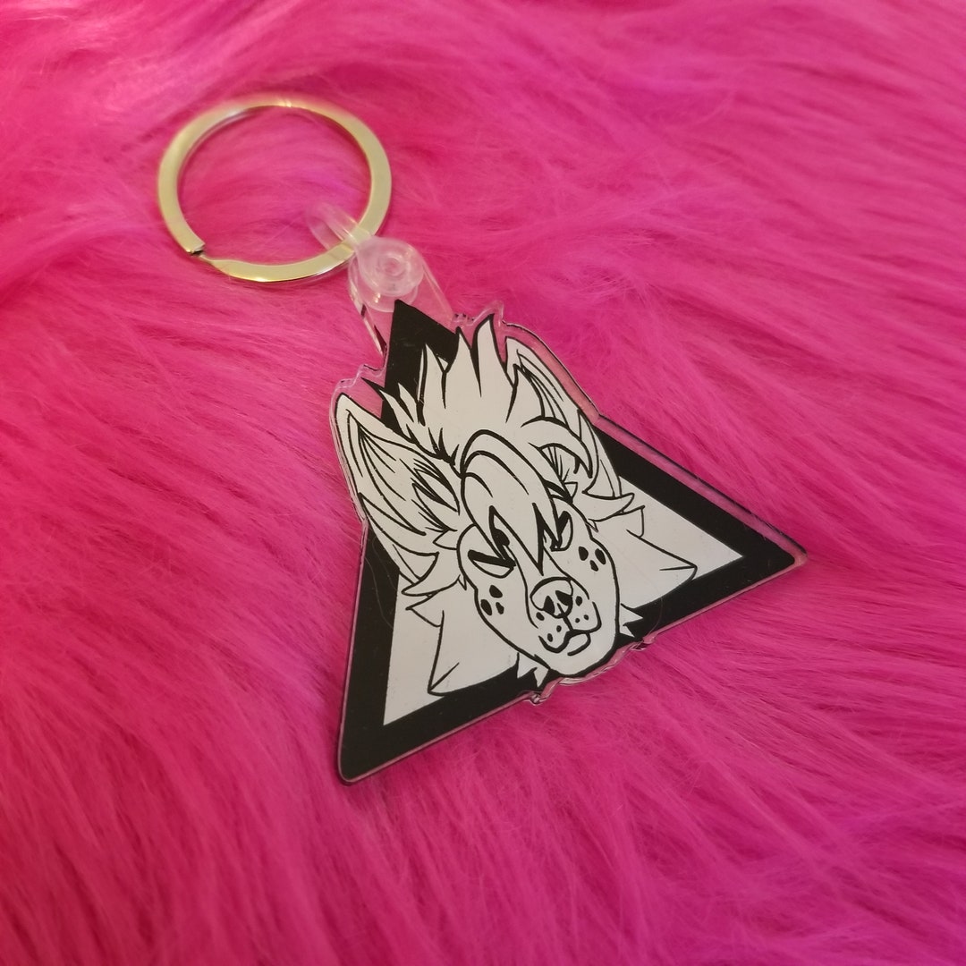 Furry Keychain, Feral Stray Dog Keychain, Acrylic Furry Charm, Furry ...