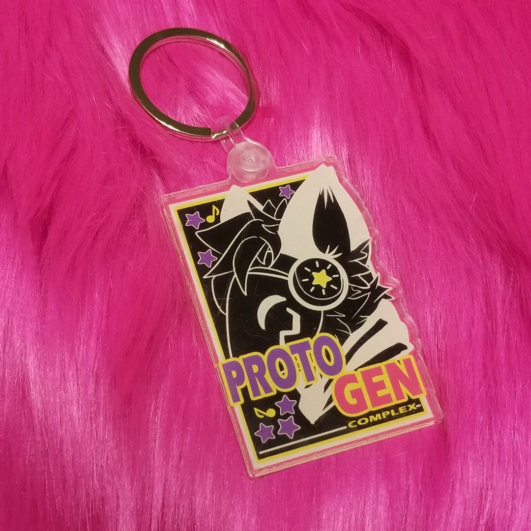 Protogen Keychain, Furry Keychain, Acrylic Furry Charm, Furry Lanyard ...