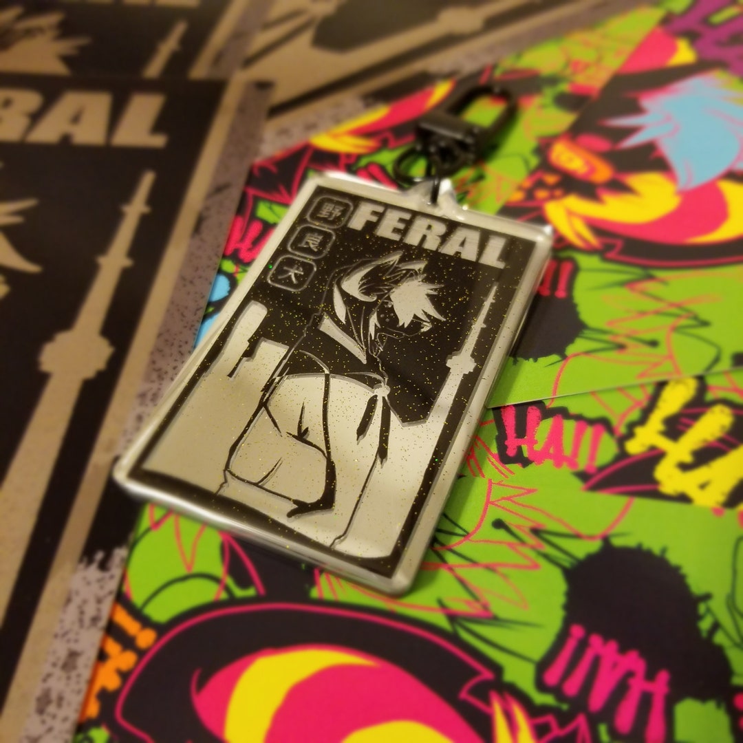 Furry Keychain, Feral Stray Dog Keychain, Acrylic Furry Charm, Furry ...